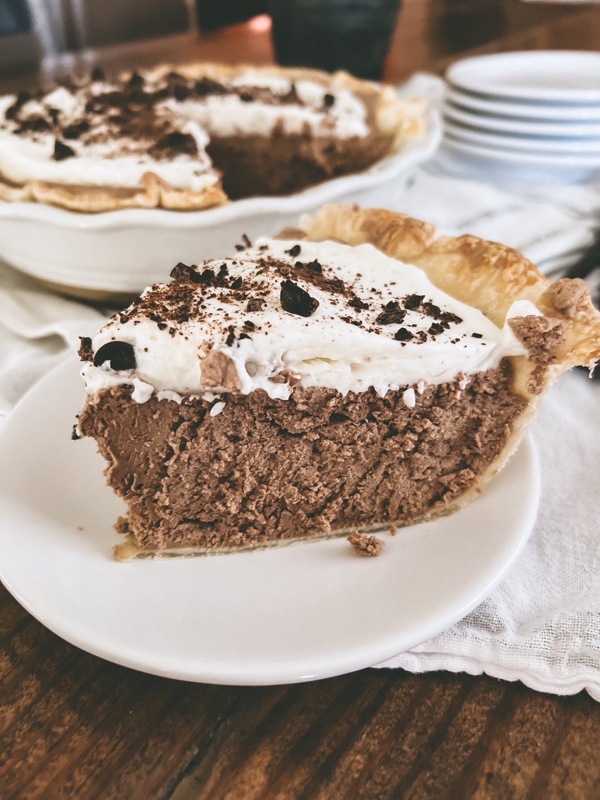 No-Bake Chocolate Pie - Amy Collins Tribe